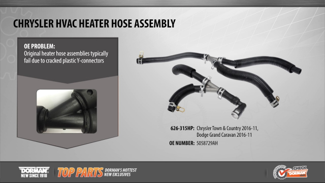 Dorman Molded Heater Hose: Aluminum/Rubber, OE Fix, Upgraded Material ...