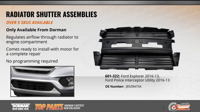 Dorman Active Grille Shutter With Motor 601-322 - Advance Auto Parts