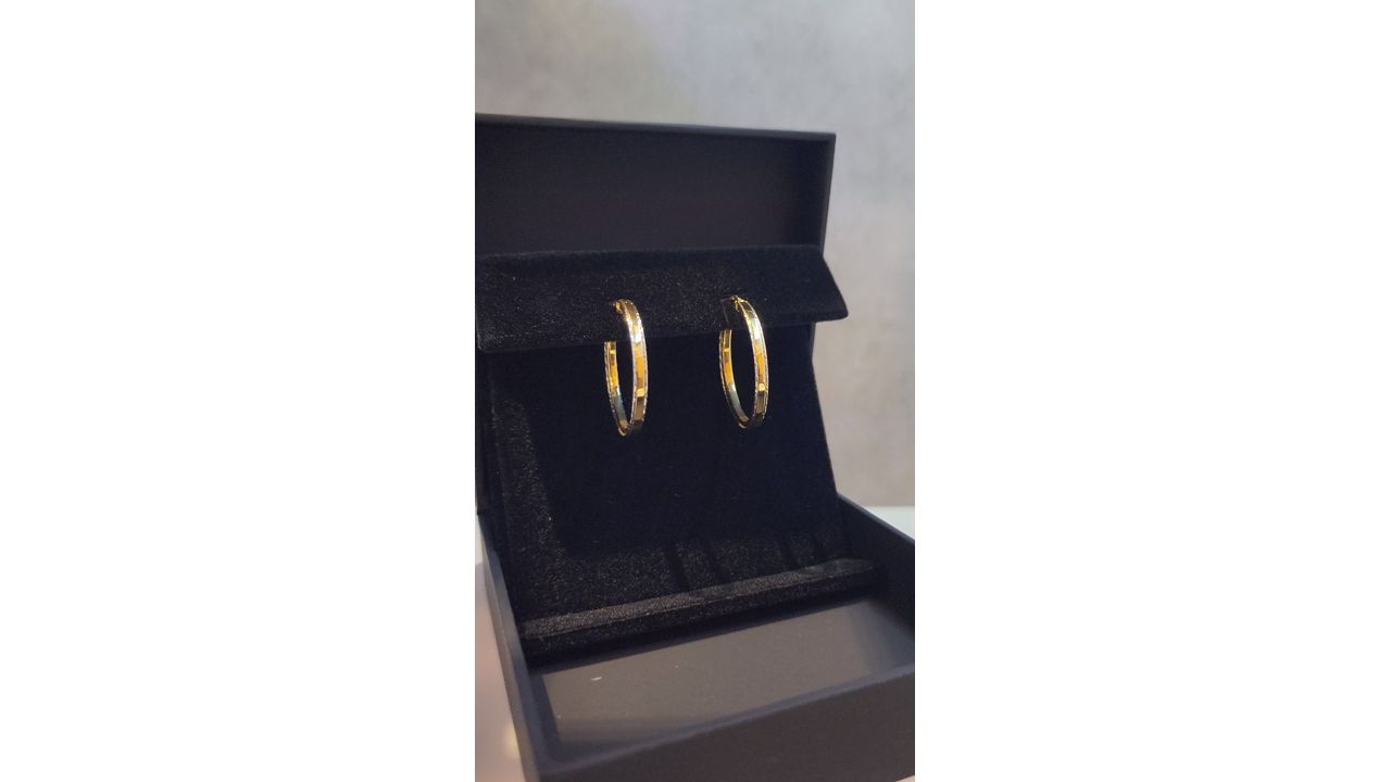 Creatable - Italia D'Oro Fancy Round Hoop - Jared.