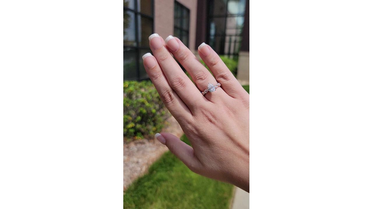 Creatable - Spotlight her romantic side with a rose gold engagement ring. - Jared.