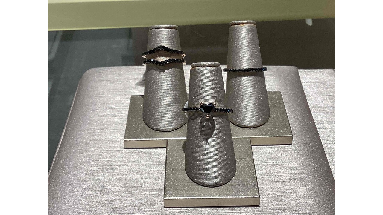 Creatable - Rose gold black diamonds Ring - Jared.