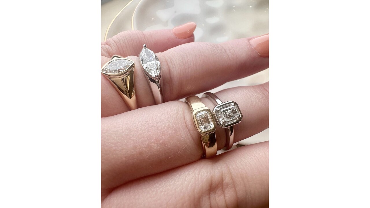 Creatable - Bezel Set Bridal Rings - Jared.