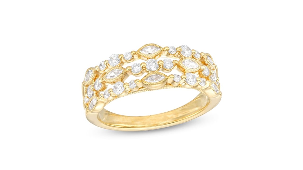Creatable - Gorgeous GOLD Diamond Anniversary Rings! - Zales
