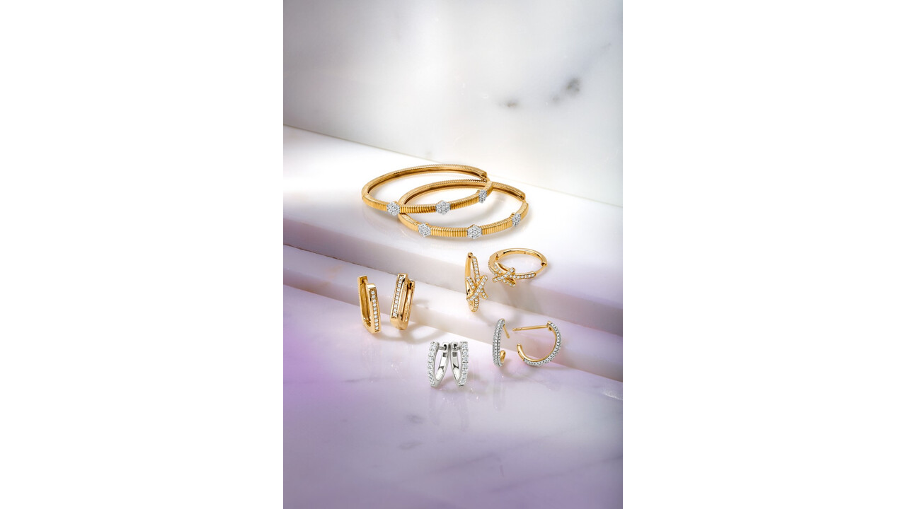 Creatable - Dainty Diamond Hoops - Zales