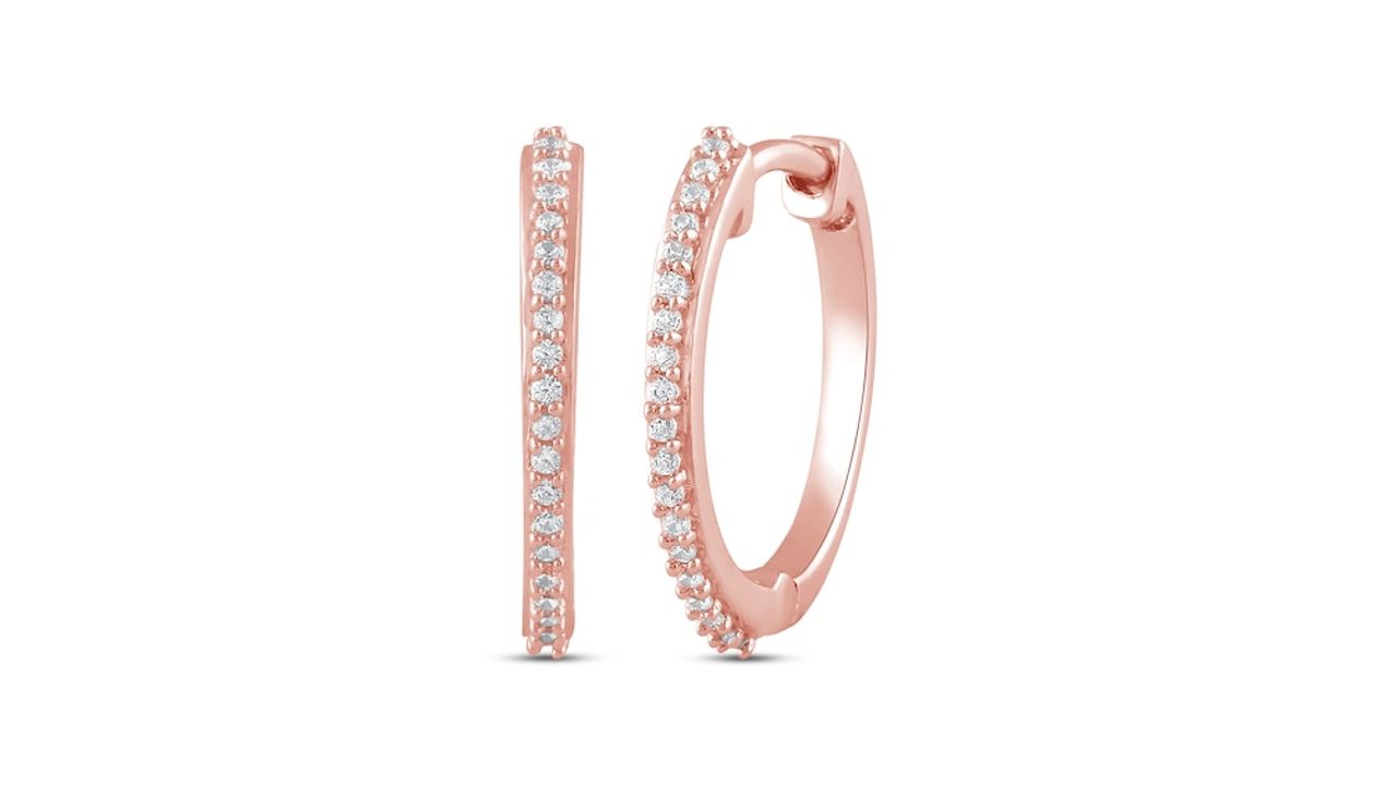 Creatable - Dainty Diamond Hoops - Kay Jewelers.