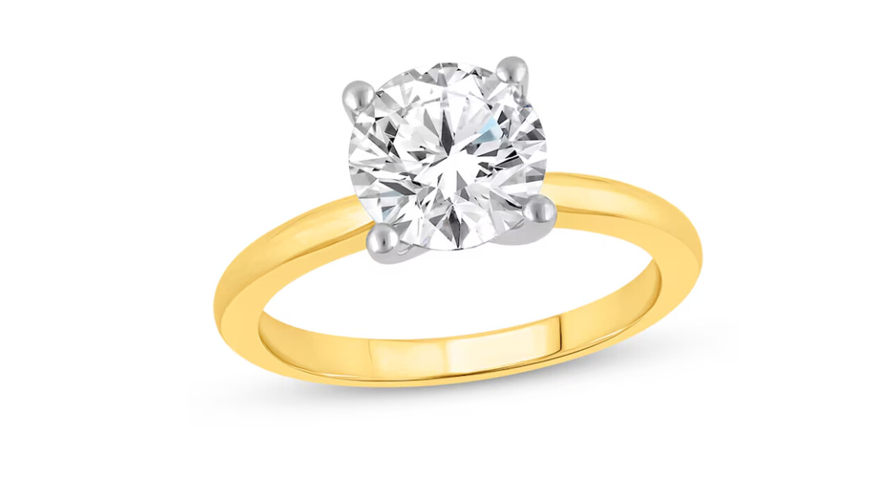 Creatable - 3ct Solitaire Lab Created Diamond Rings - Kay Jewelers.