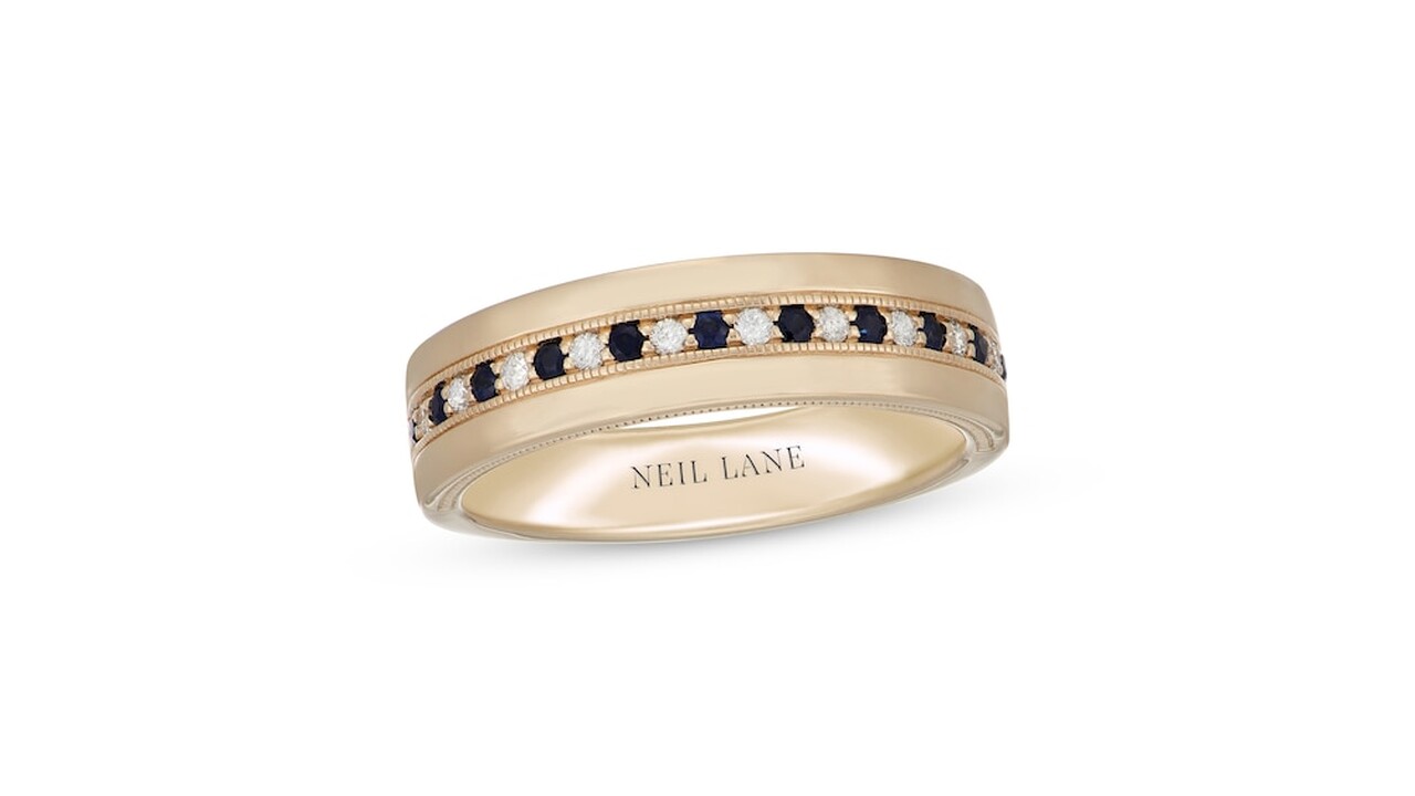 Creatable - Neil Lane Men's Sapphire Wedding Ring - Kay Jewelers.