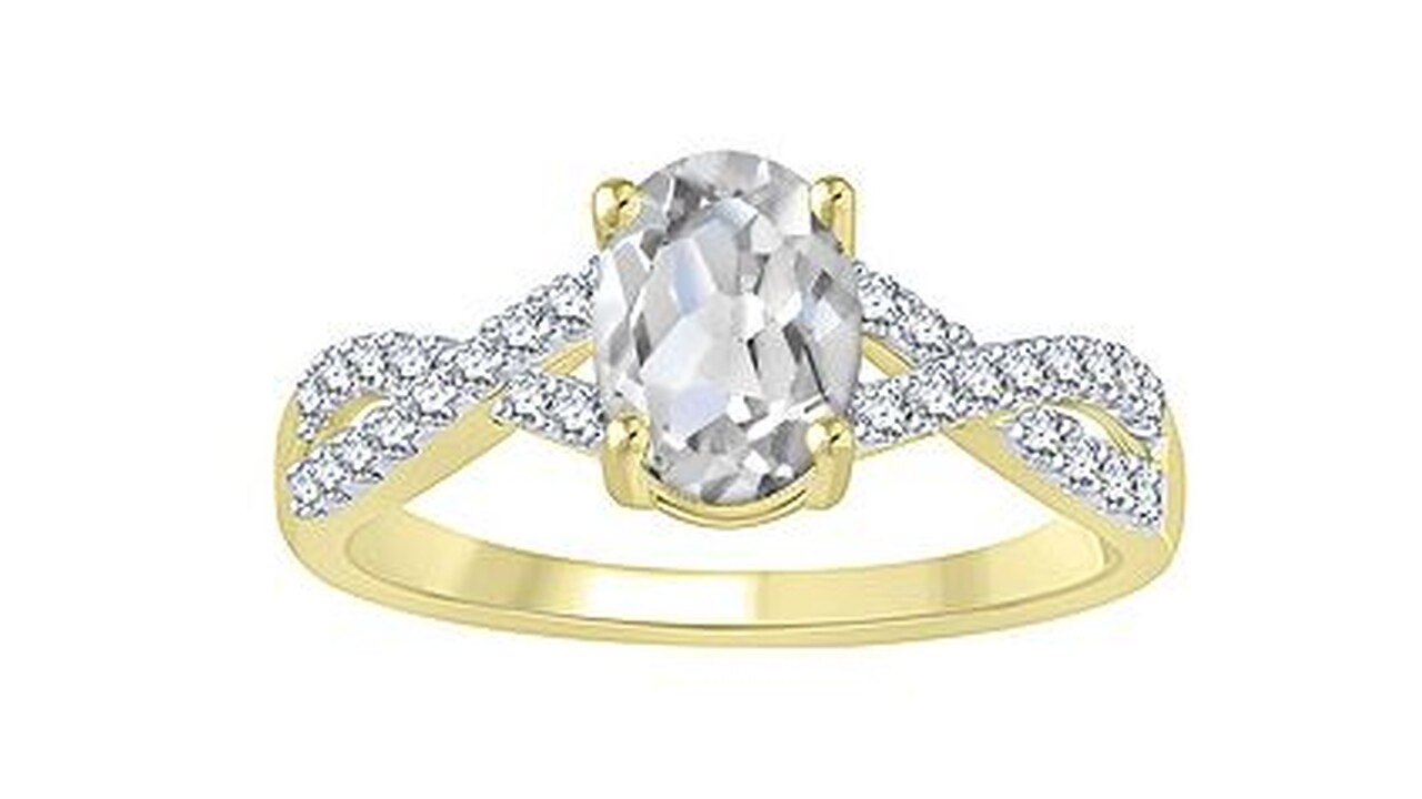 Creatable - Oval Birthstone Twisted Shank Ring (1 Stone) - Kay Jewelers.