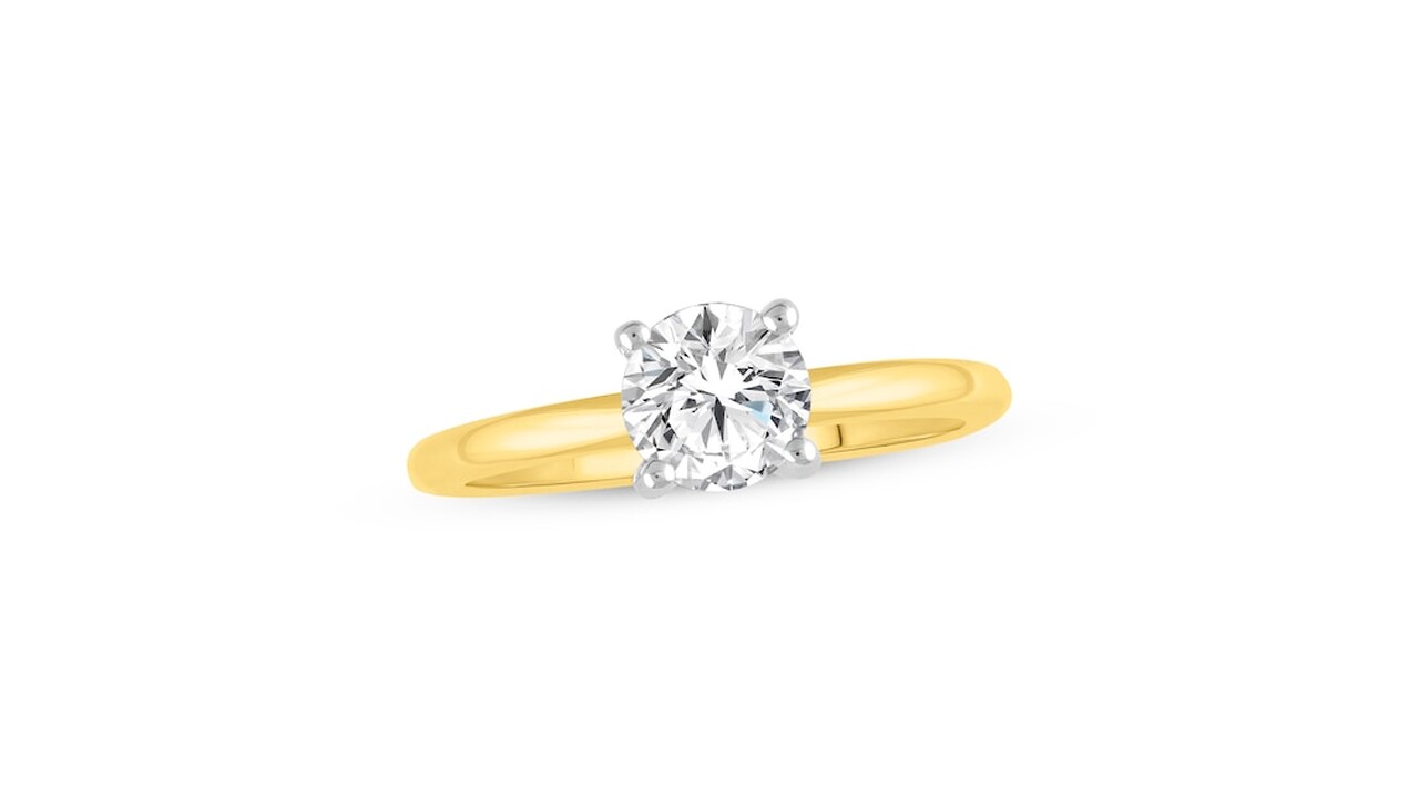 Creatable - 💎 Lab-Grown Diamonds Round-Cut Solitaire Engagement Ring - Kay Jewelers.