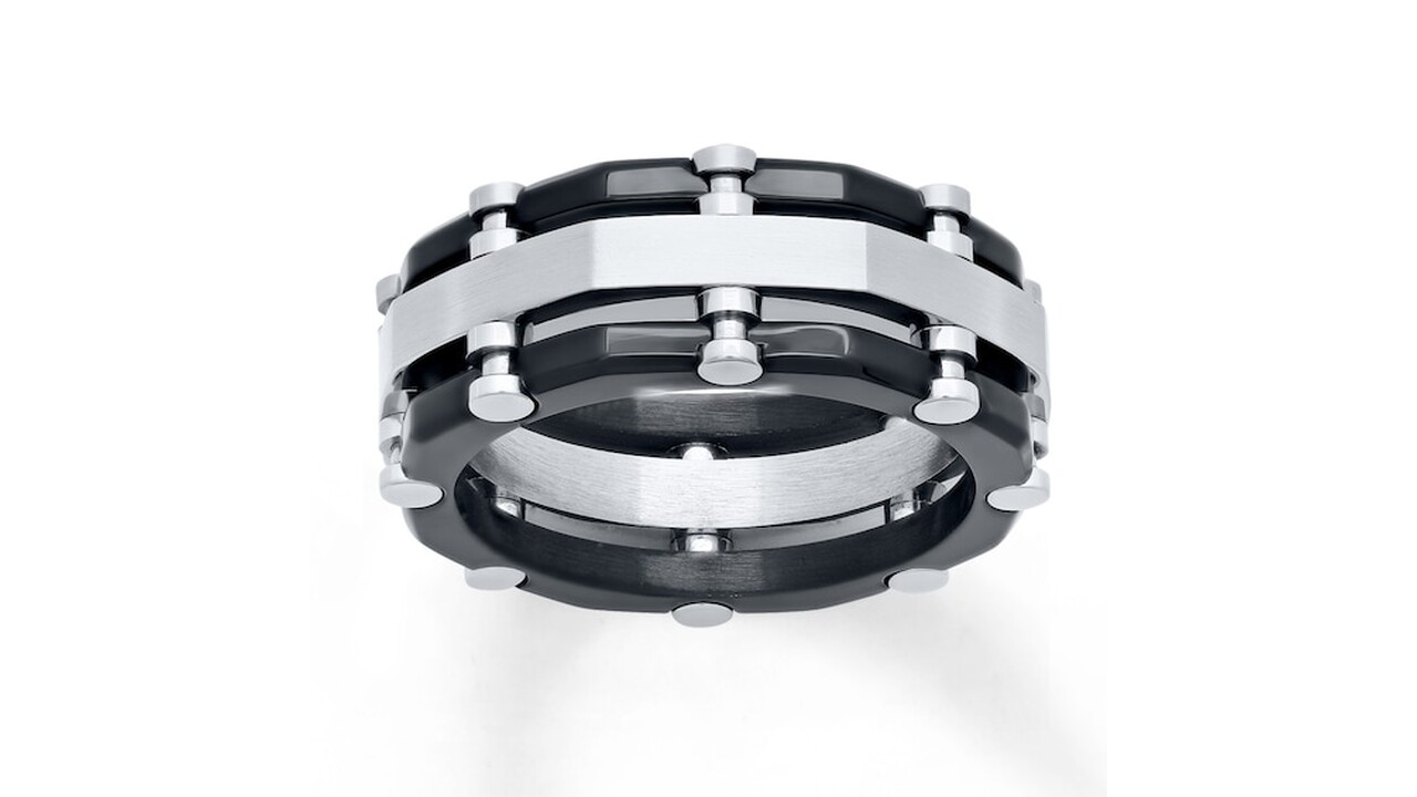 Creatable - Men's Wedding Band Stainless Steel - Kay Jewelers.