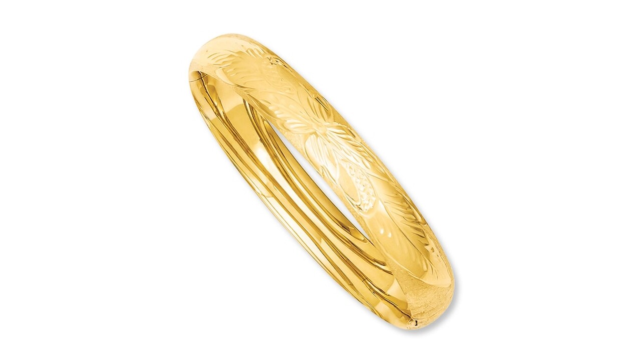 Creatable - Yellow Gold Cuff Bangle Bracelets - Kay Jewelers.
