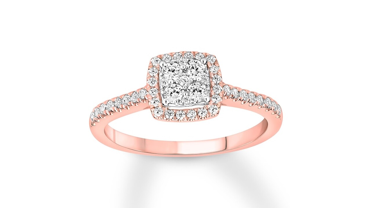 Creatable - Rose Gold Engagement Rings - Princess-cut - Kay Jewelers.