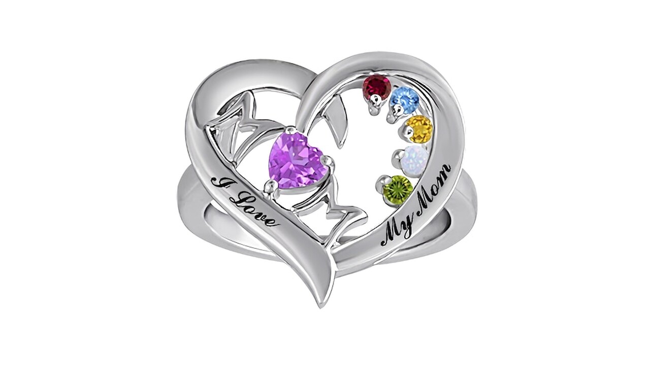 Creatable - Birthstone Family & Mother's Heart Ring - Kay Jewelers.
