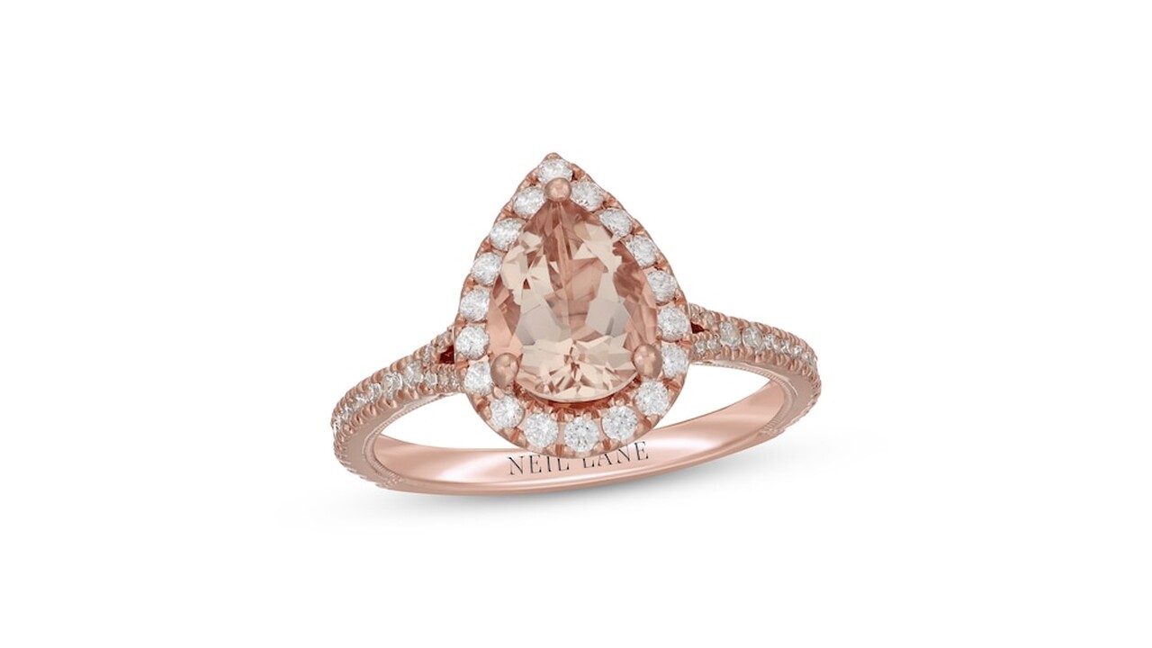 Creatable - The Perfect Morganite Pear Ring - Kay Jewelers.