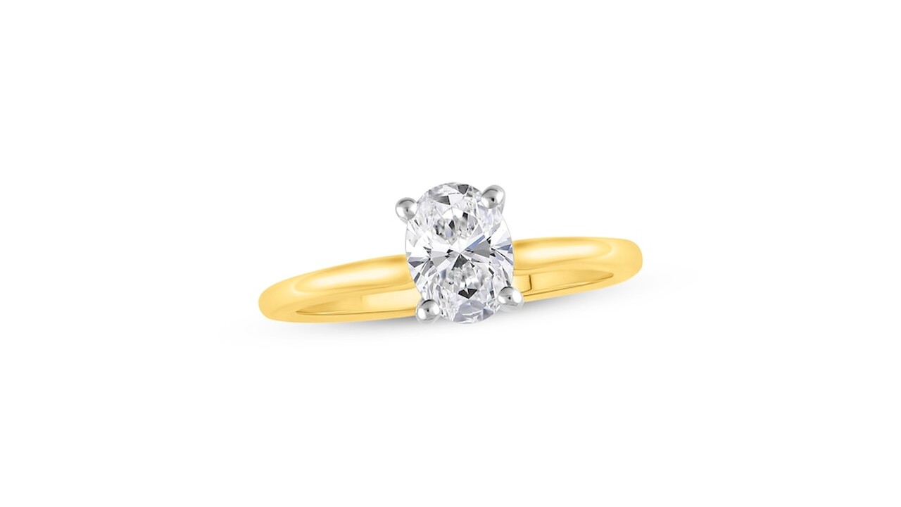 Creatable - Lab-Grown Diamonds Oval-Cut Solitaire Bridal Set - Kay Jewelers.