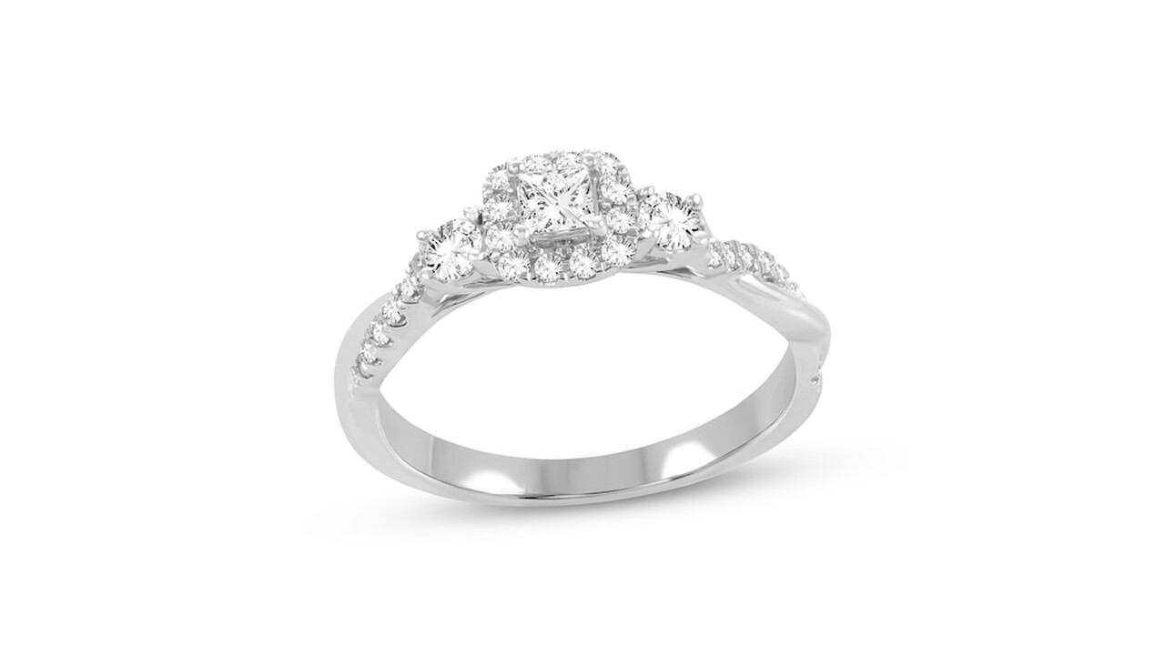 Creatable - 3-Stone ring and band for Jess - Kay Jewelers.