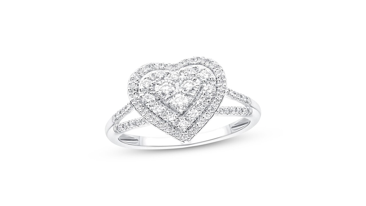 Creatable - Now + Forever Diamond Heart Ring - Kay Jewelers.